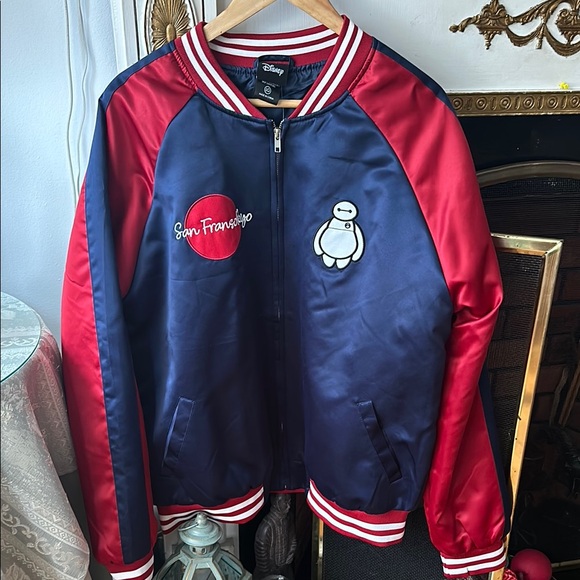 Disney | Jackets & Coats | Disney Varsity Bomber Jacket Red And Blue ...